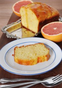 Grapefruit loaf cake with citrus glaze