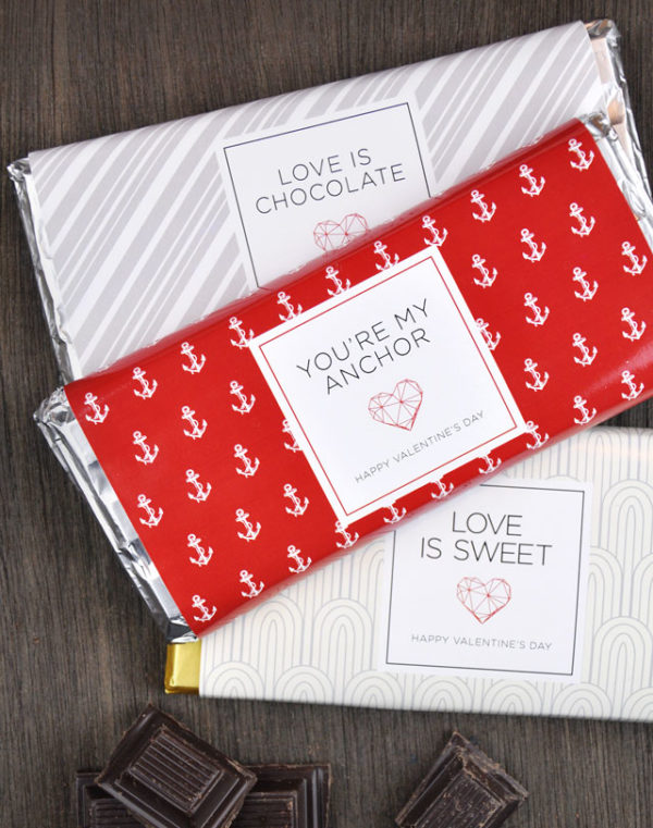 Valentine’s Day Printable Chocolate Bar Wrappers • visual heart ...