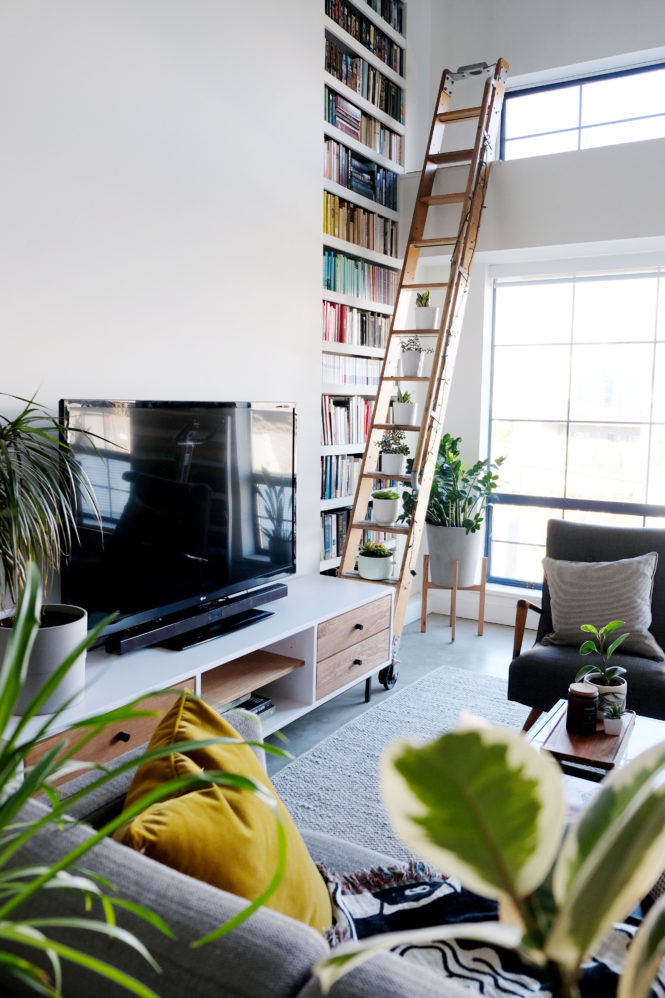 Loft Apartment Storage Makeover with Article Bios Cabinets • visual ...